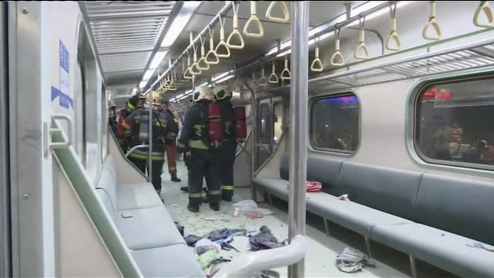 Many injured in Taiwan train blast - BBC News