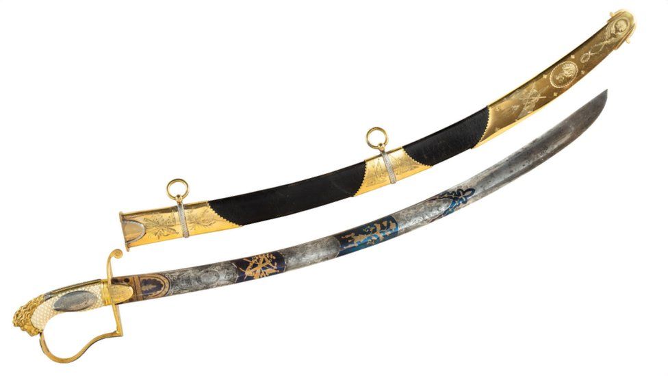 Rare Copenhagen sword from Nelson battle sells at Dorset auction - BBC News