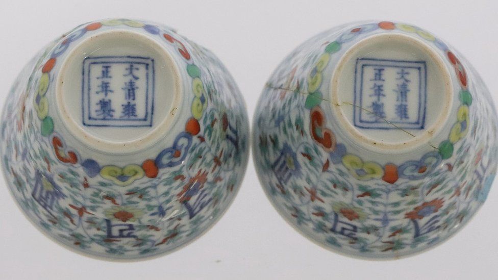 Rare Chinese cups sell for £11k after nearly being thrown away - BBC News