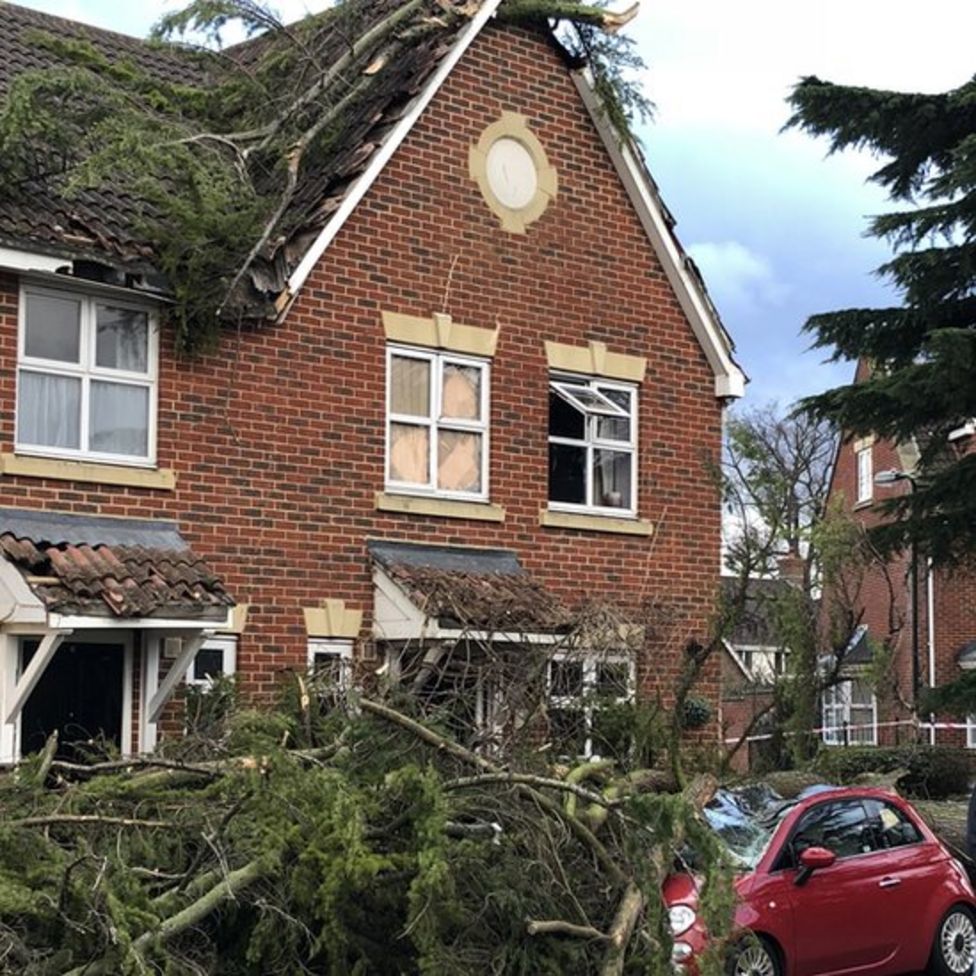 UK gale damage: Images of destruction after high winds - BBC News