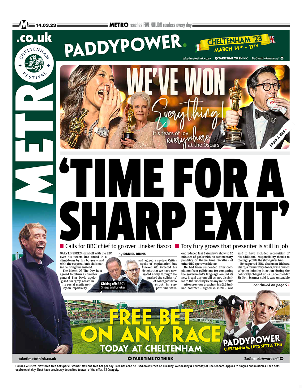 'Pressure on BBC bosses' and 'SVB tremors spread' - BBC News