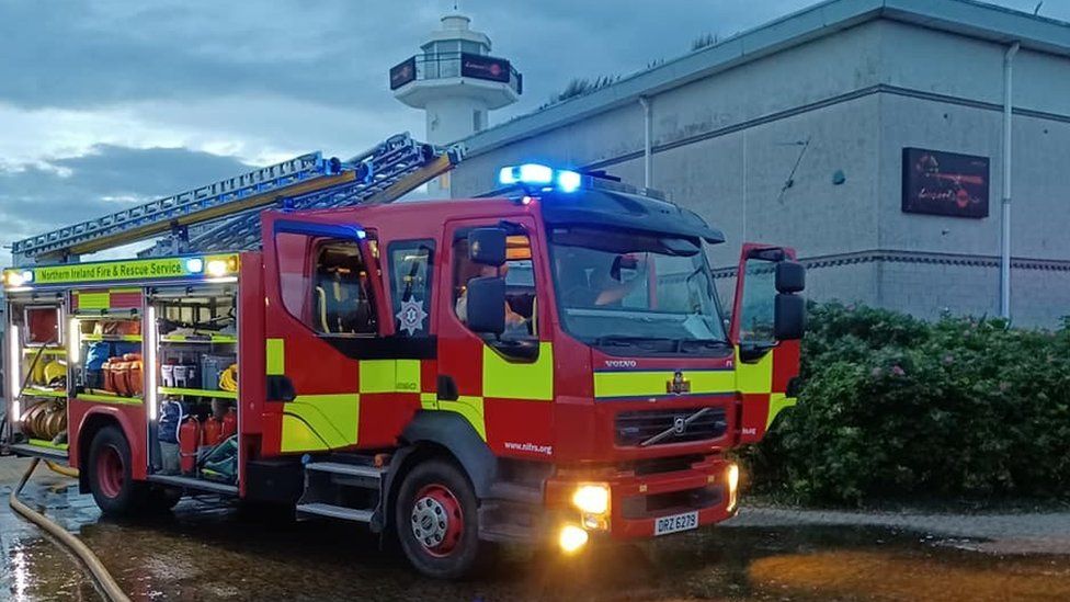 Dunluce Centre: Fire at Portrush building treated as arson - BBC News