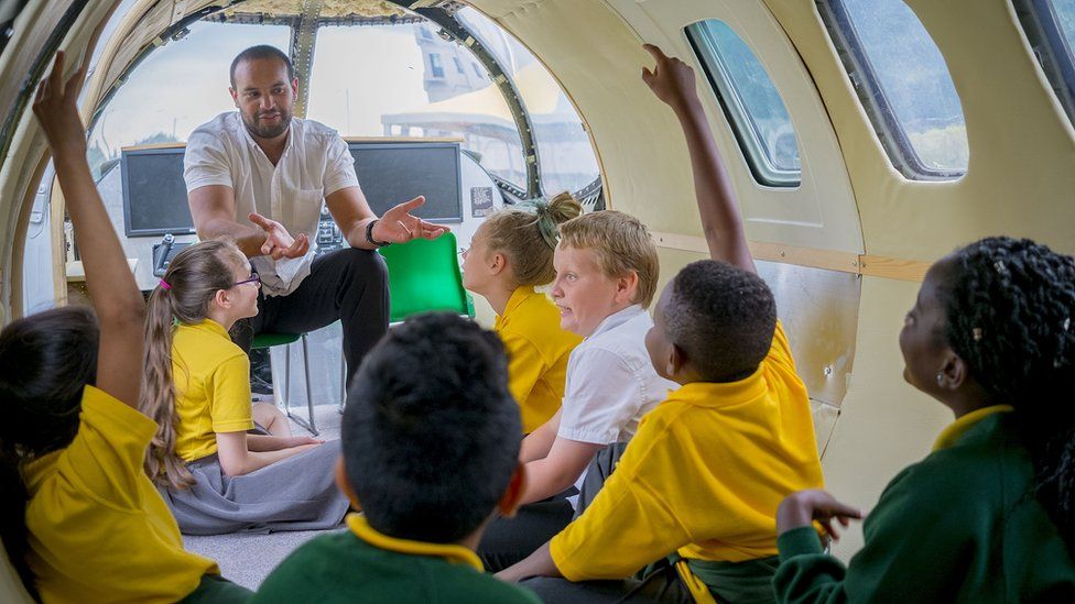 Cessna jet classroom opens at Westcliff-on-Sea school - BBC News