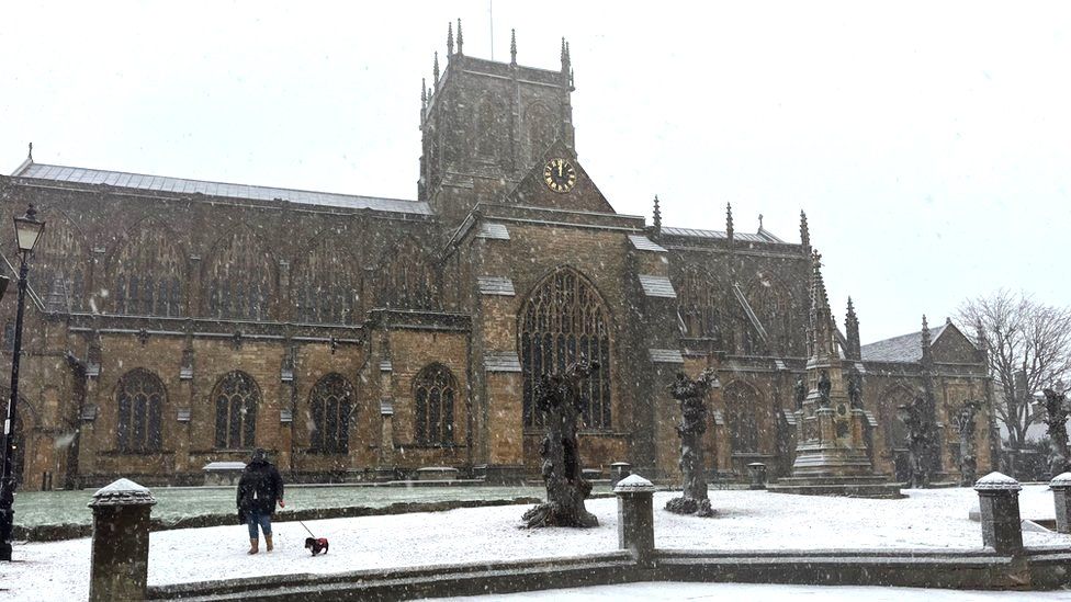 In Pictures: Surprise snowfall covers parts of Dorset - BBC News