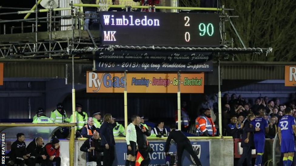 AFC Wimbledon charged by EFL after failing to use MK Dons' full name - BBC Sport
