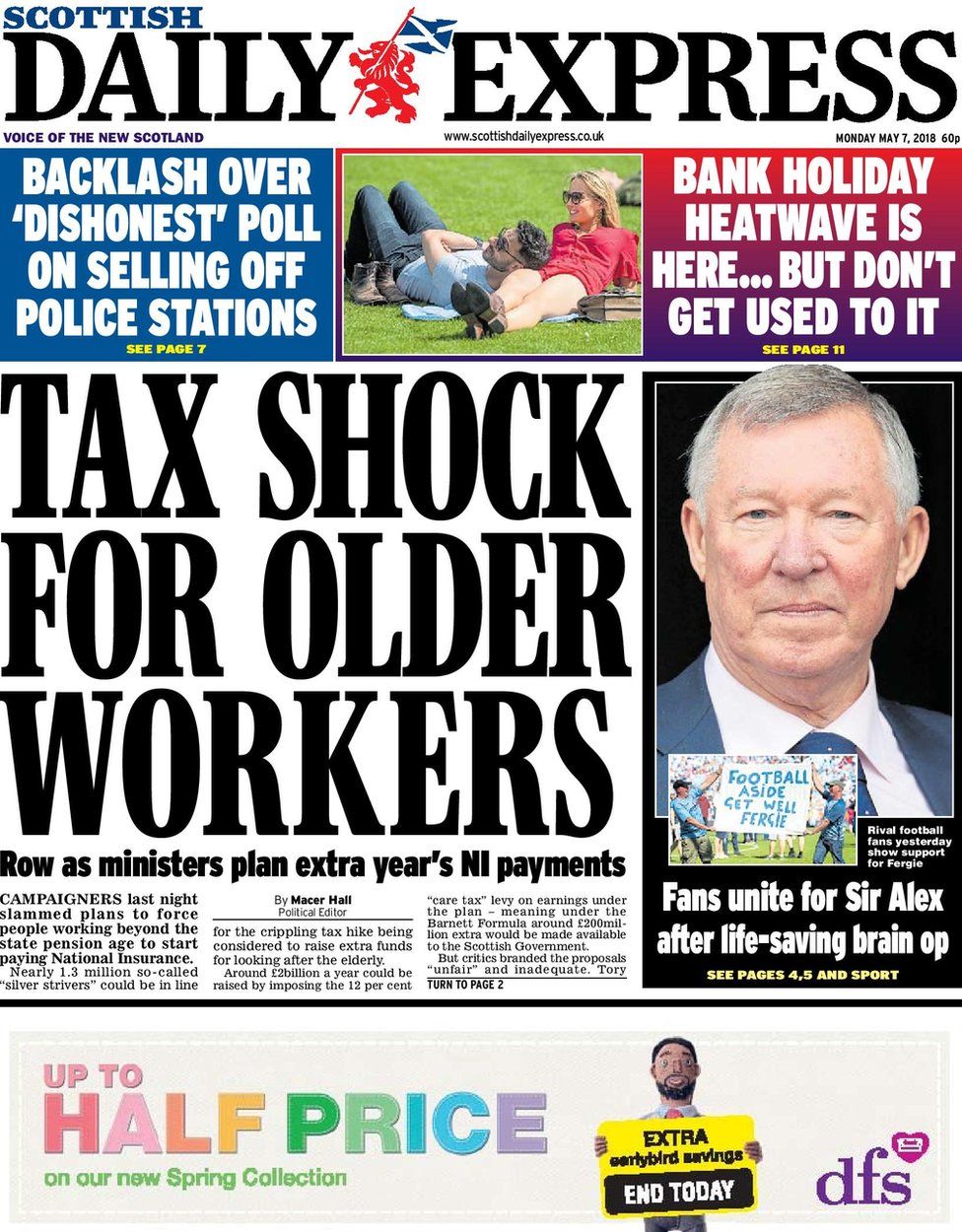 The papers: Fans unite as Sir Alex 'fights for life' - BBC News