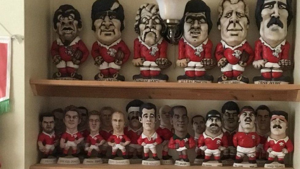 Rugby superfan amasses £100k Groggs figure collection - BBC News