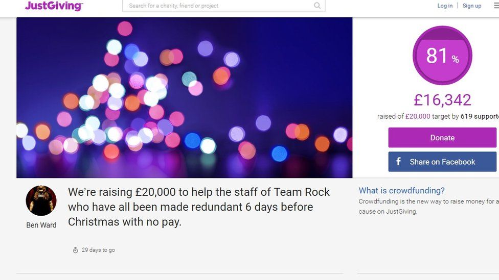 Campaign raises thousands of pounds for former Team Rock staff - BBC News