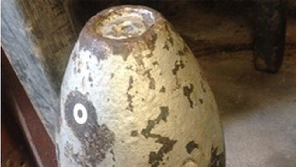 Museum artillery shell safely detonated by bomb unit - BBC News