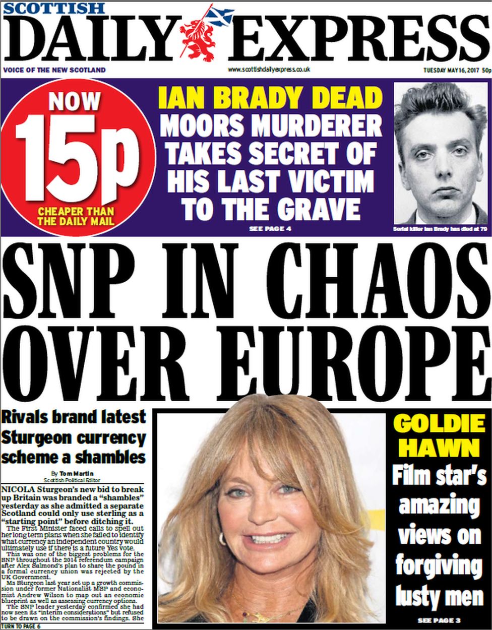 Scotland's papers: Brady dead and Corbyn's 'pitch for power' - BBC News