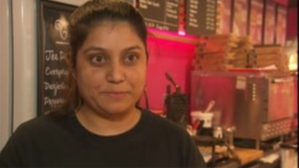 CCTV shows Coffee Kup staff attacked by armed gang - BBC News