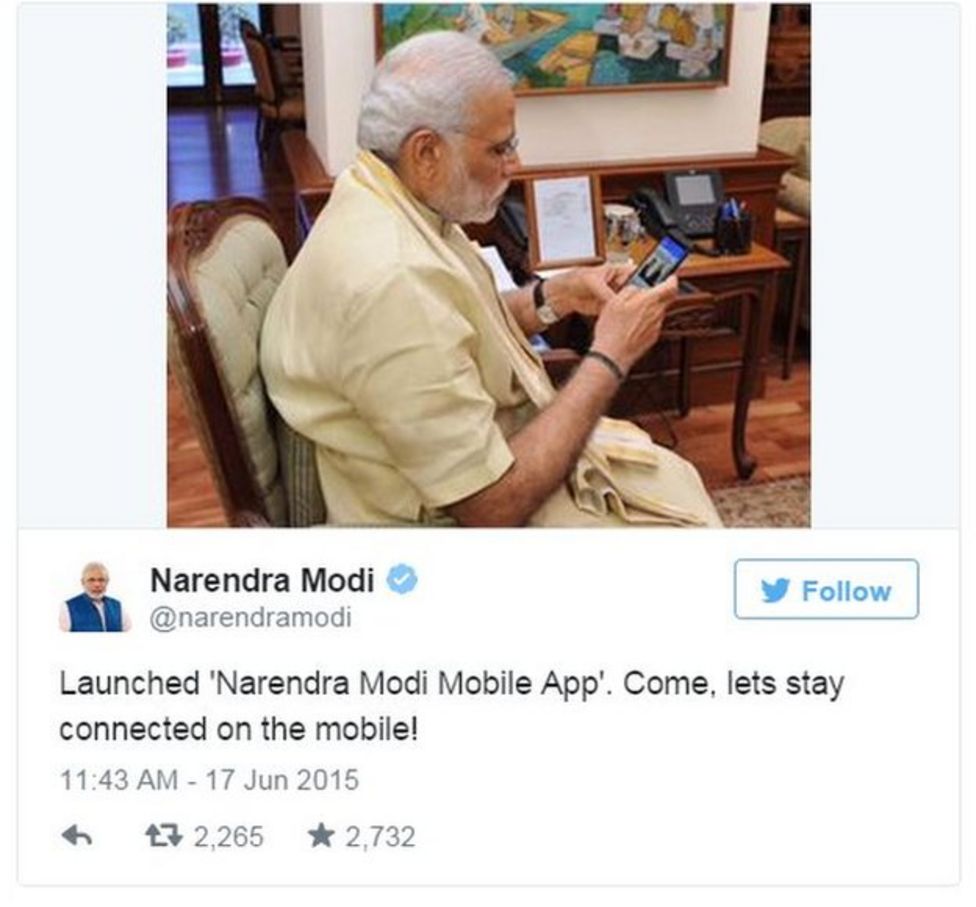 Narendra Modi app: Humour and praise on Twitter - BBC News