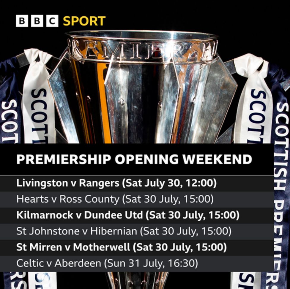 SPFL fixtures 2022-23: Champions Celtic start against Aberdeen, Rangers visit Livingston - BBC Sport
