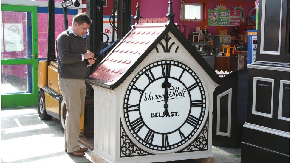 Making tracks - Portrush set to lose historic railway clock - BBC News