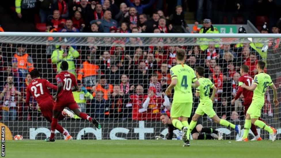 Liverpool 4 0 Barcelona 4 3 Agg Jurgen Klopps Side Complete