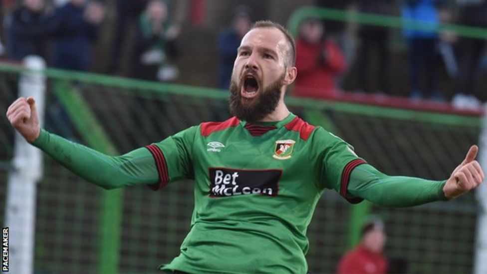 Irish Premiership: Robbie McDaid hits hat-trick as Glens score six ...