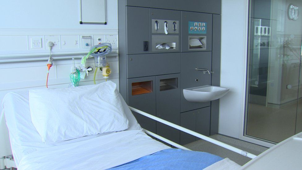 New Ulster Hospital inpatient ward block opens its doors - BBC News