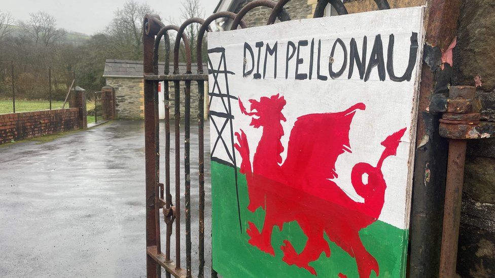 Cynllun peilonau yn 'sarnu lle bendigedig i fyw' - BBC Cymru Fyw