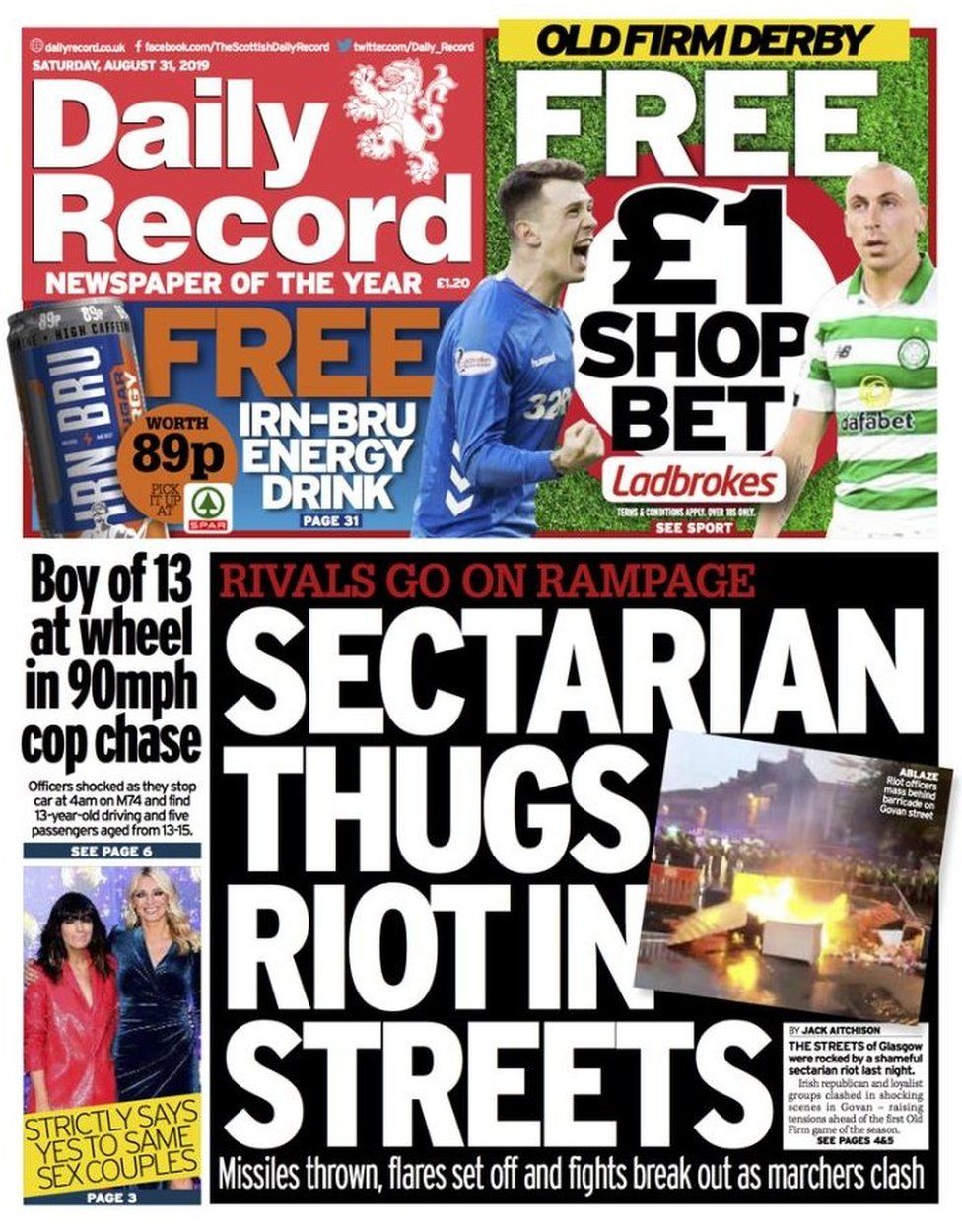 Scotland's papers: Brexit challenge and 'sectarian' riots - BBC News