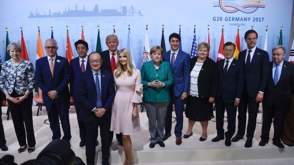 G20 Hamburg: Eye-rolling, face palms and other memorable moments - BBC News