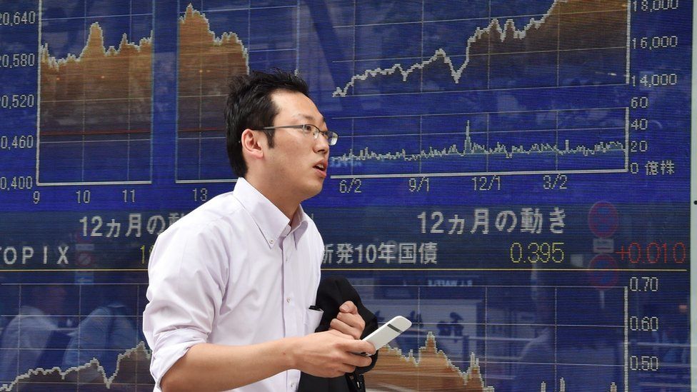 Japanese shares post strong gains - BBC News