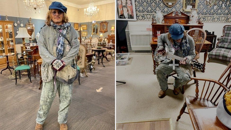 Johnny Depp: Actor drops in to Lincolnshire antiques shop - BBC News