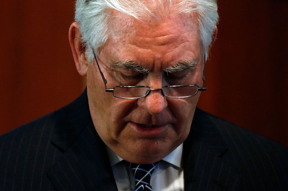 How Trump feud with 'dumb as a rock' Tillerson erupted - BBC News