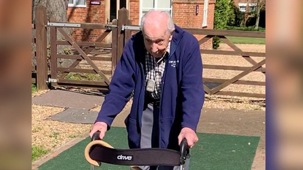 Captain Tom Moore completes 100 laps of his garden to raise money for ...
