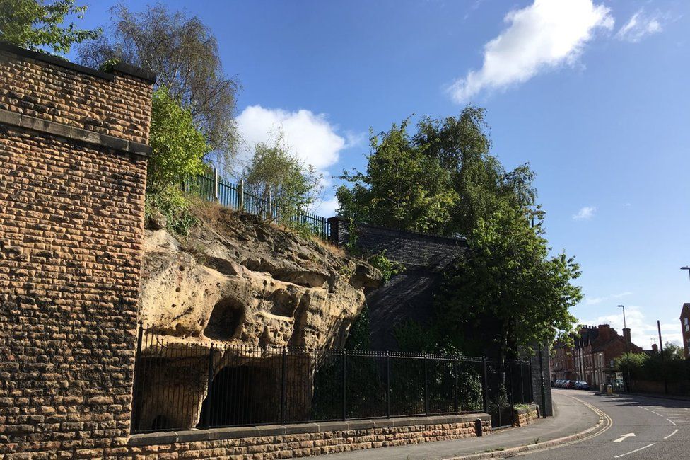 Two homeless people found living in caves in Nottingham - BBC News