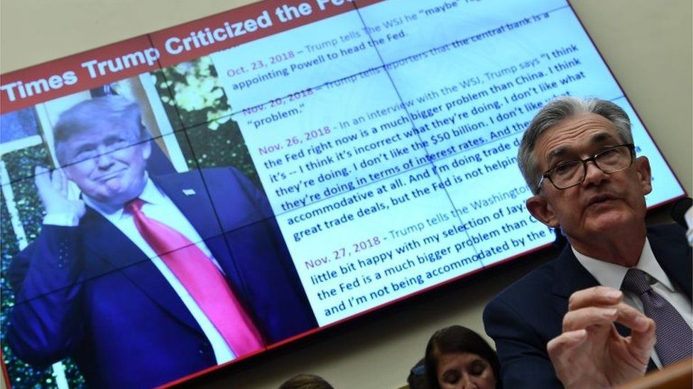 Defiant Fed boss says Trump won't make him quit - BBC News