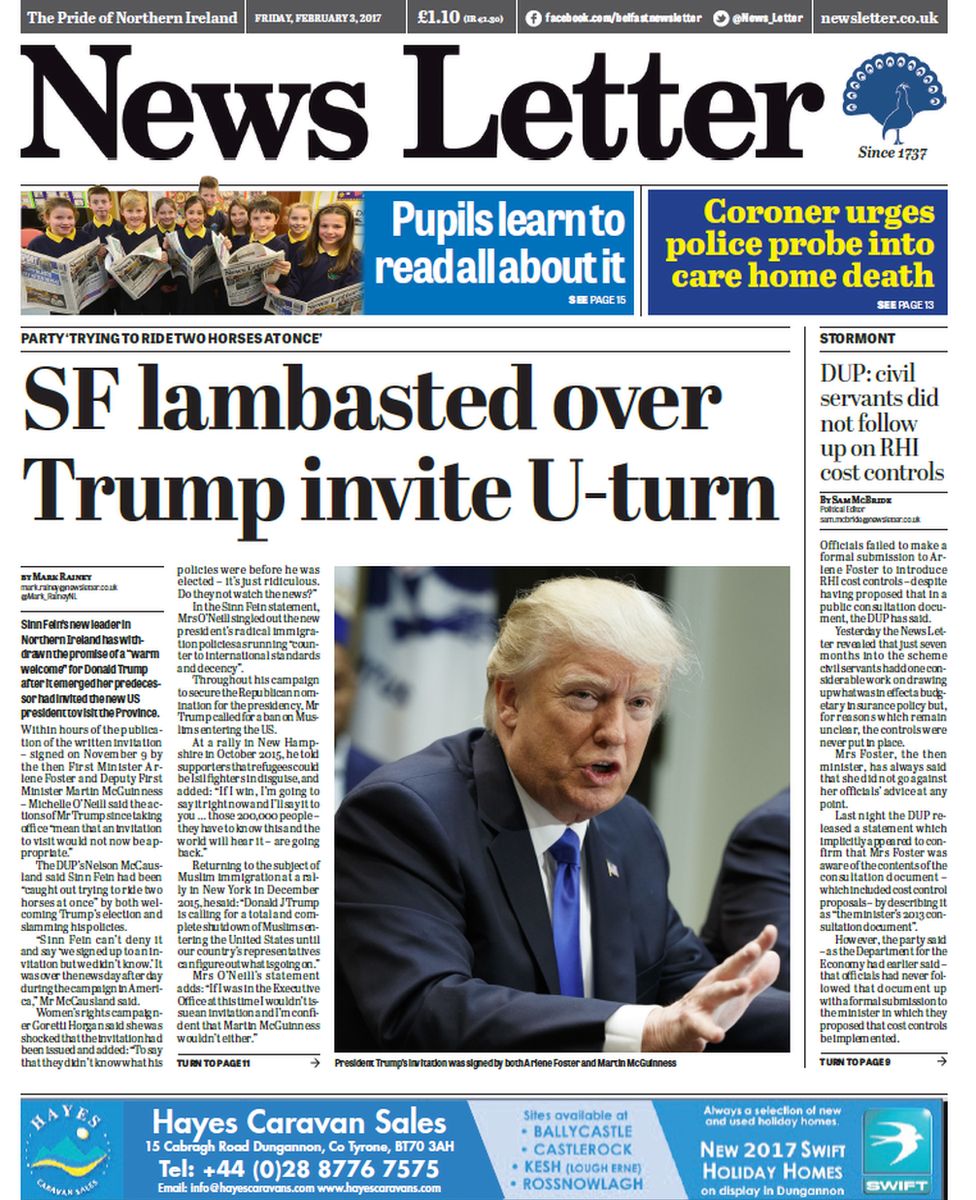 Newspaper review: Peace and protests in Friday's papers - BBC News