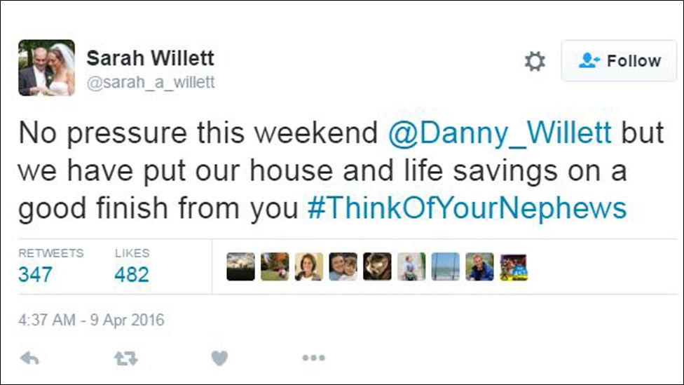 As one Willett won the Masters, another was mastering Twitter - BBC News
