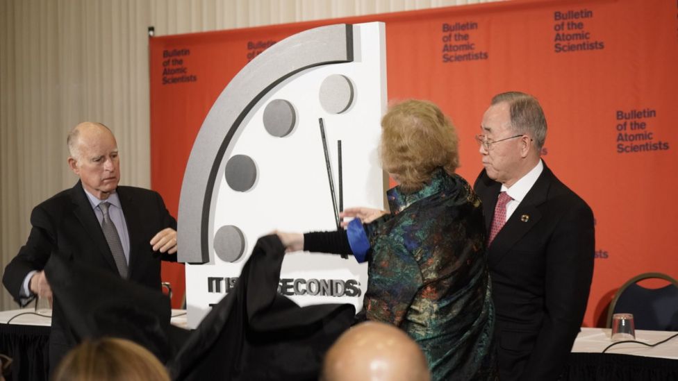 Doomsday Clock signals highest ever peril level - BBC News
