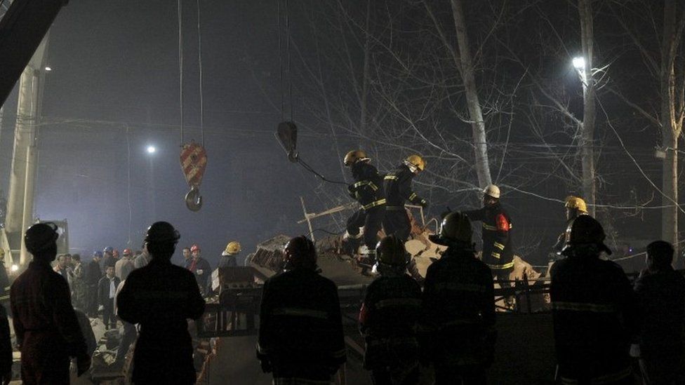 China building collapse kills at least 22 - BBC News