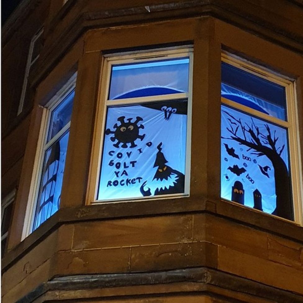Witchy windows: Scots decorate homes for Halloween - BBC News
