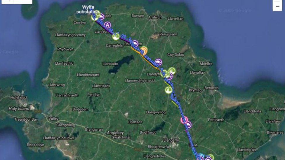 Wylfa Newydd pylon route published as consultation launched - BBC News