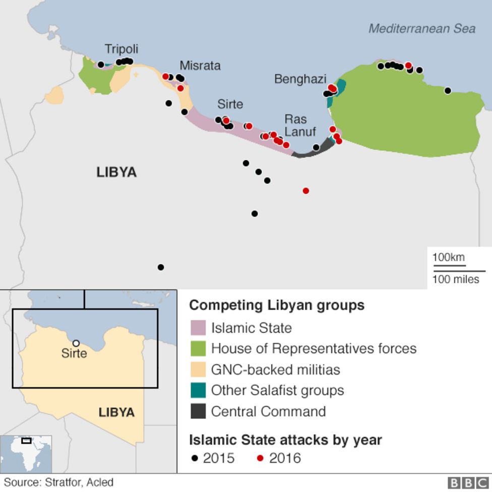 Control and crucifixions: Life in Libya under IS - BBC News