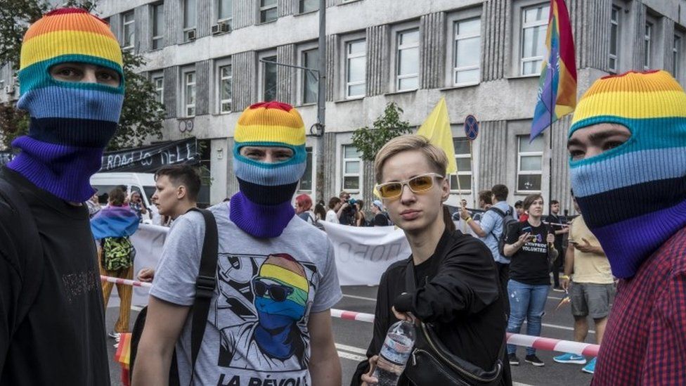 Ukraine holds largest gay pride event to date in Kiev - BBC News