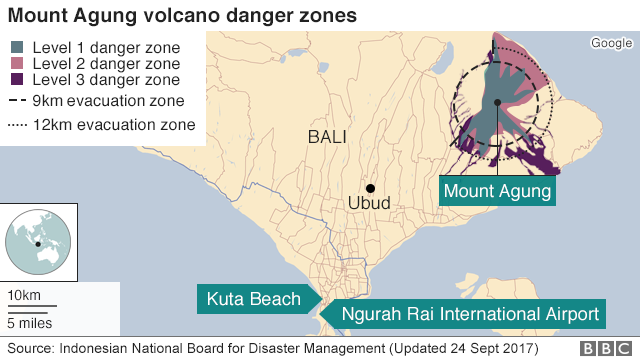Bali volcano: Indonesia fears imminent Mt Agung eruption - BBC News