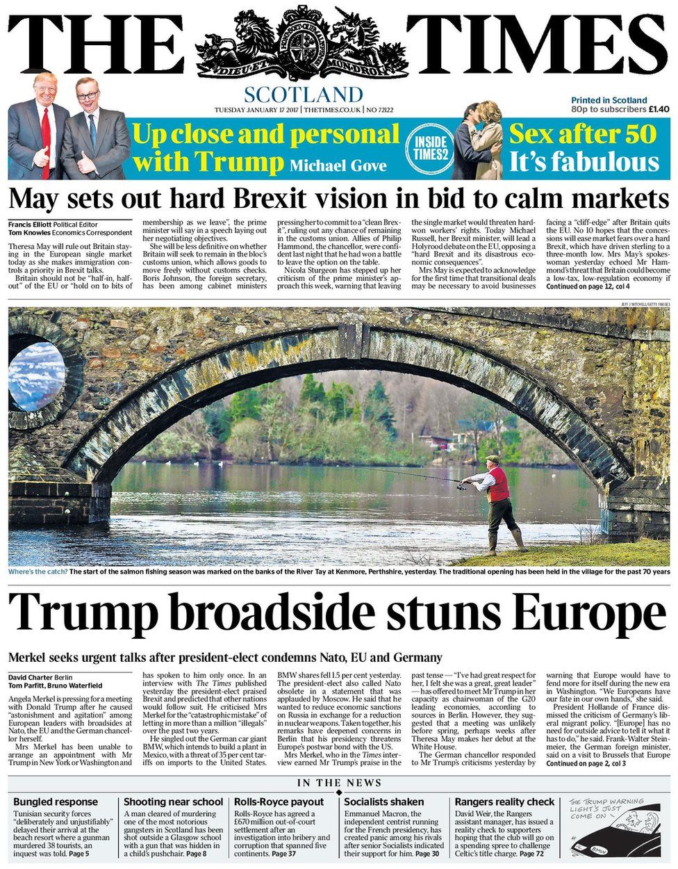 Scotland's papers: 'Buggy assassin' and hard Brexit - BBC News