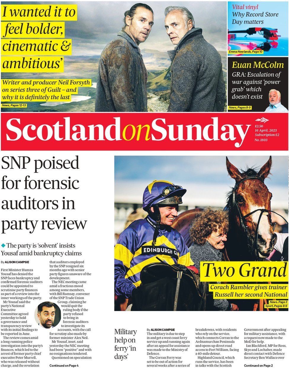 Scotland's papers: SNP 'cash crisis' and Grand National triumph - BBC News
