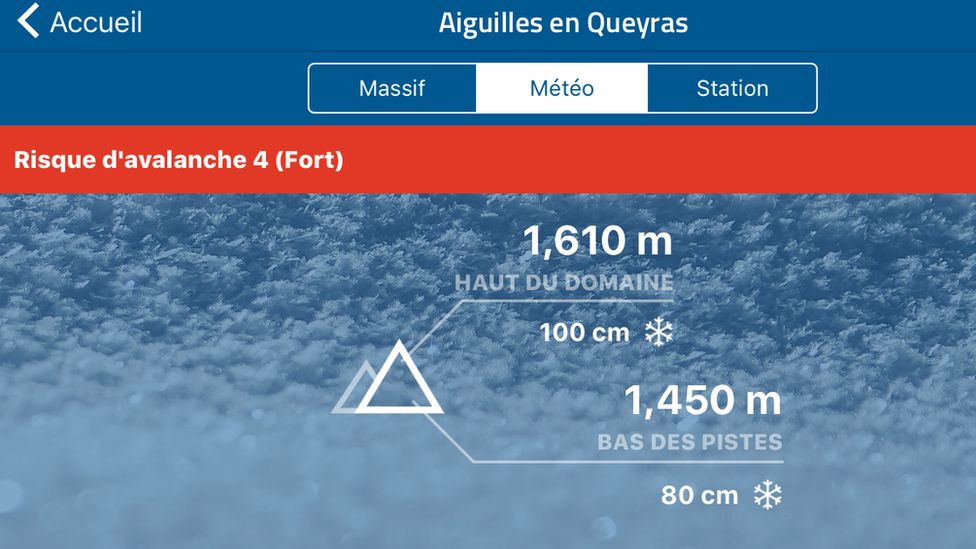 French avalanche app warns skiers of risks - BBC News