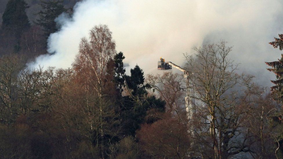Cameron House fire: Two dead and three treated in hospital - BBC News