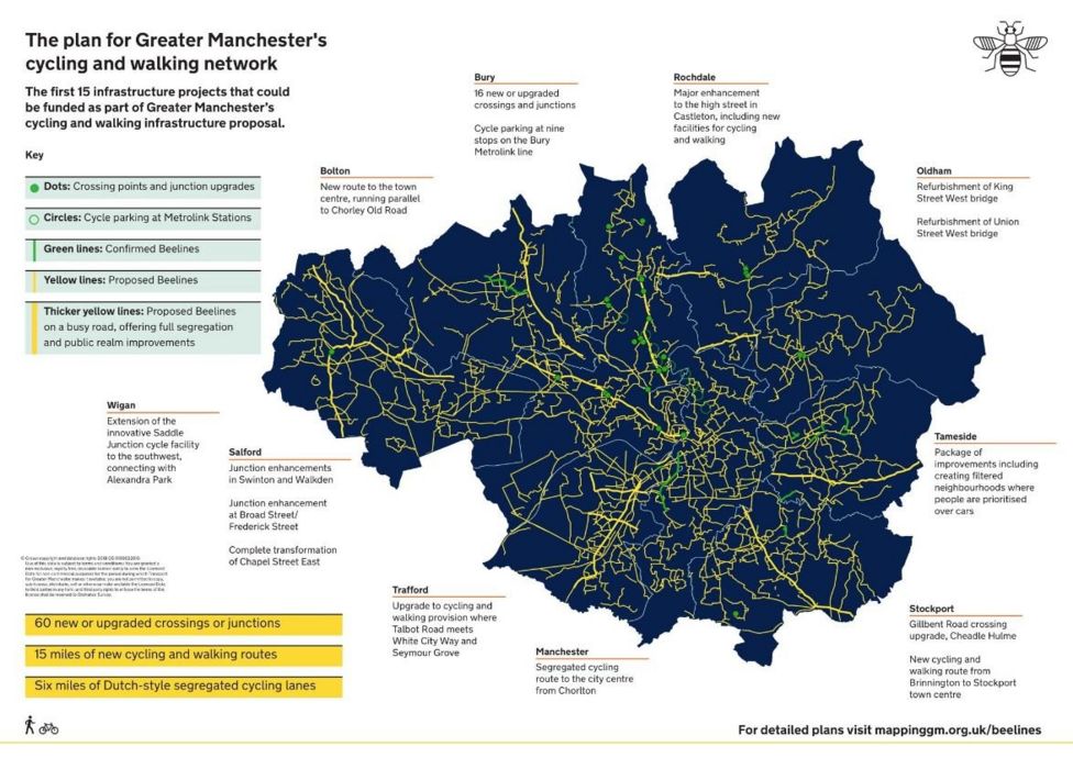 New £28m Greater Manchester cycling network unveiled - BBC News