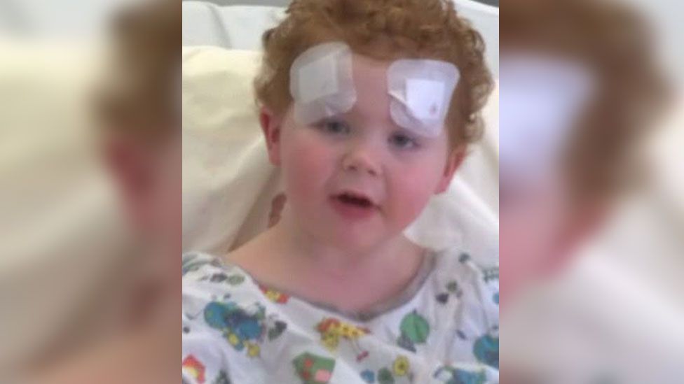 Boy, 4, meets doctor who saved his life - BBC News