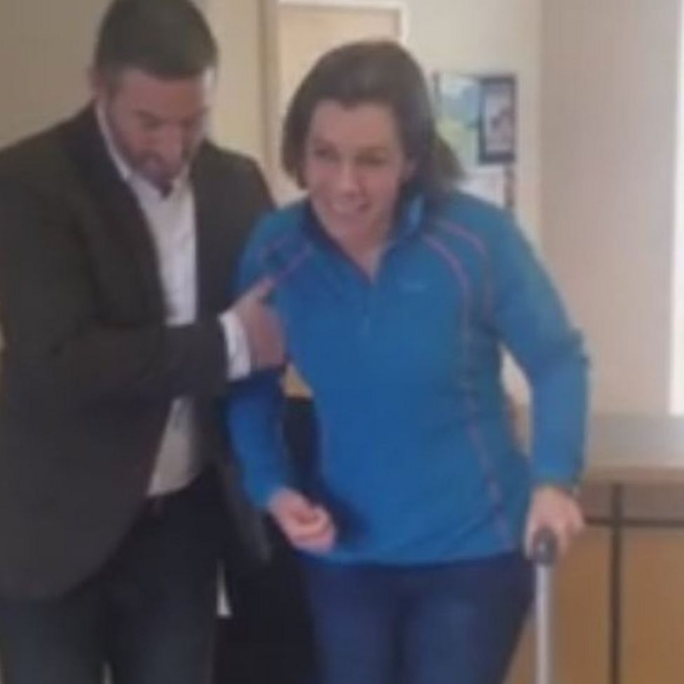 Locked-in syndrome: PSNI officer Clodagh Dunlop walks out of hospital ...