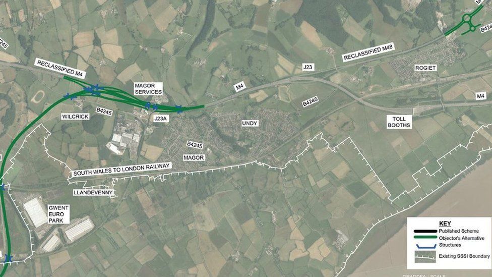 M4 relief road would 'swamp' tiny village, residents say - BBC News