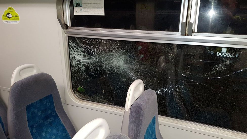 Train hits tree near Llanbradach with four people hurt - BBC News