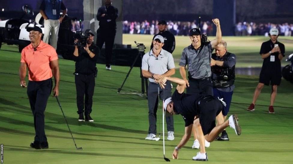 The Match: Jordan Spieth and Justin Thomas beat Tiger Woods and Rory McIlroy - BBC Sport