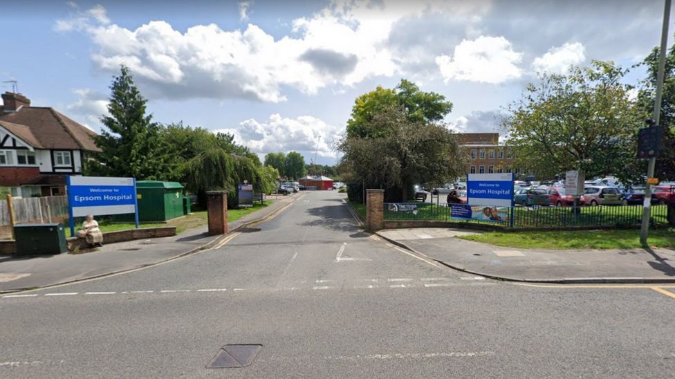 Man seriously injured in Epsom General Hospital car park crash - BBC News